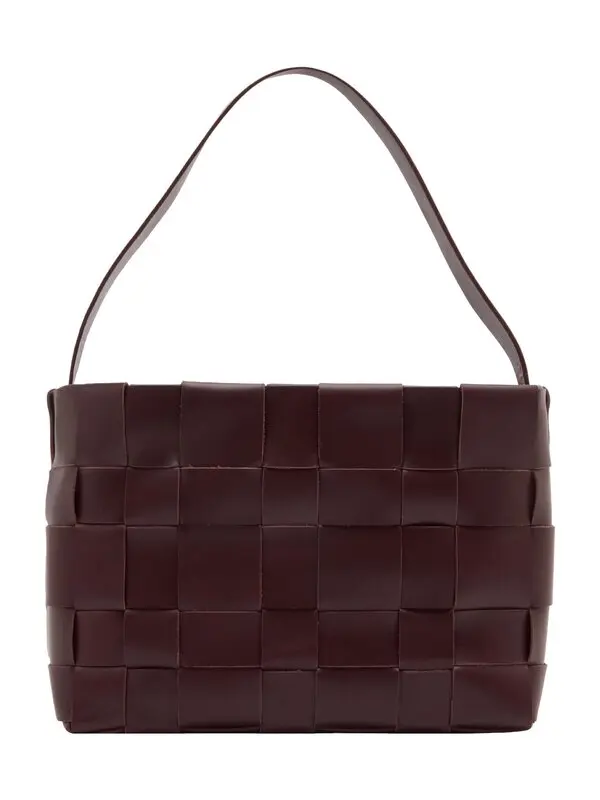 ST. AGNI Woven Mini Tote - Plum