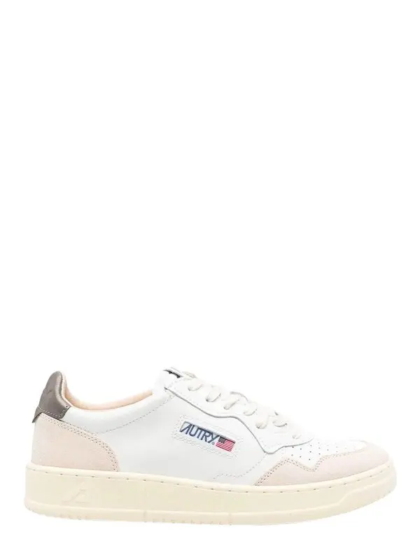 AUTRY Medalist Leather Low Top Sneakers - White/morel