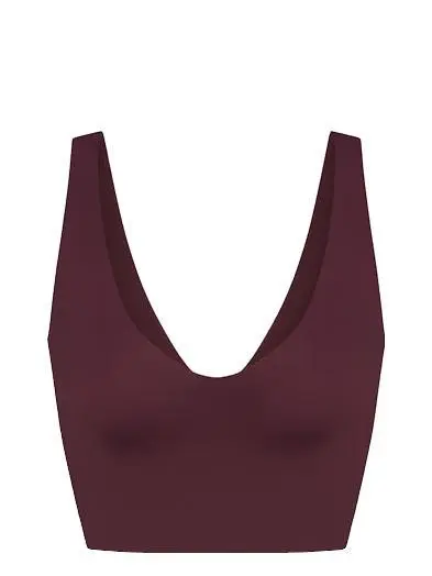 Nike X Skims Matte Vneck Bra Top - Currant