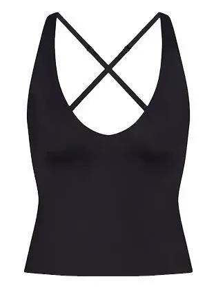 Nike X Skims Shine V-neck Tank - Obsidian