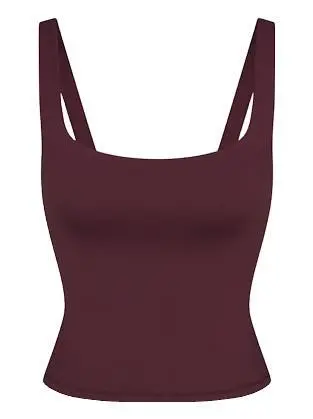 Nike X Skims Matte Square Neck Tank - Currant