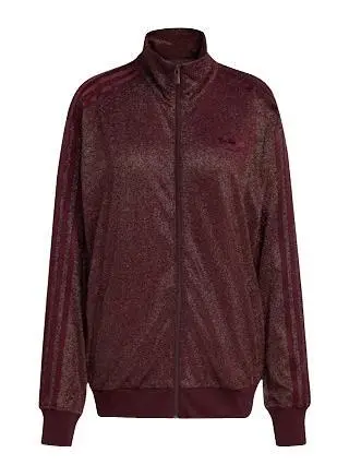 Adidas Lurex Firebird Track Top - Maroon/gold Metallic