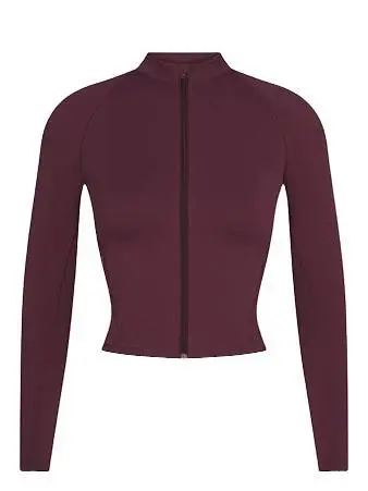 Nike X Skims Matte Mock Neck Full Zip Jacket - Currant