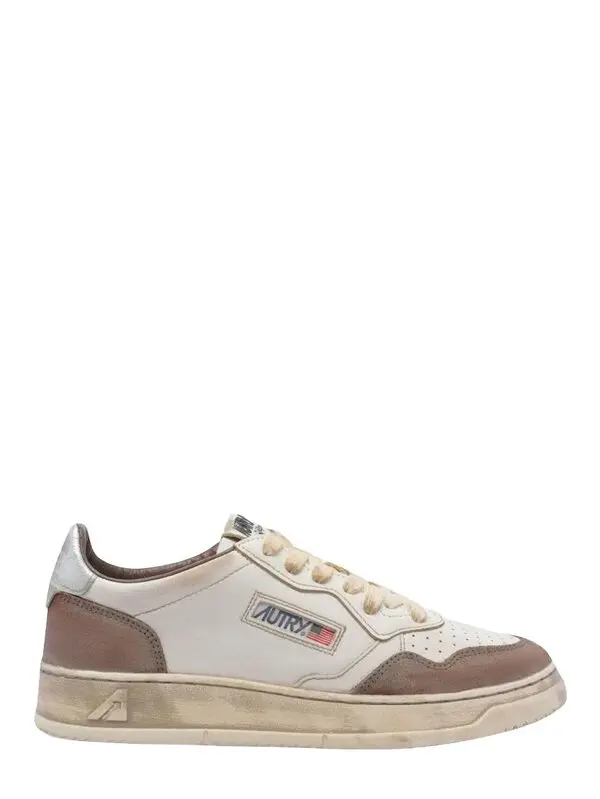 AUTRY Medalist Low Super Vintage Sneakers - White/burned