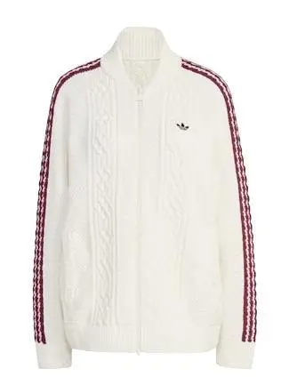 Adidas Archive Cutline Knit Track Top - Off White
