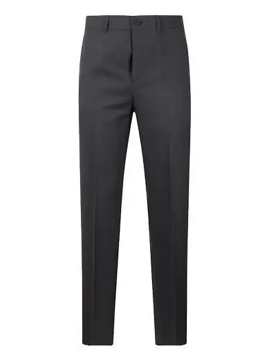 Dior Button-detailed Wool Straight-leg Pants - Grey