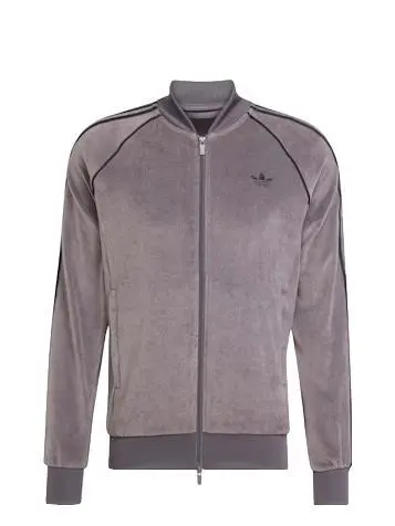 Adidas Sst Adicolor Velour Track Top - Grey Strata