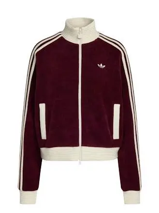 Adidas Velour Knit Track Top - Maroon