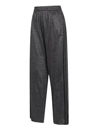 Adidas Lurex Firebird Track Pants - Black/silver Metallic