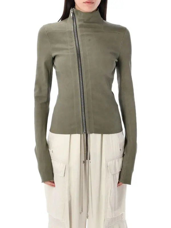 Rick Owens Gary Leather Jacket - Celadon