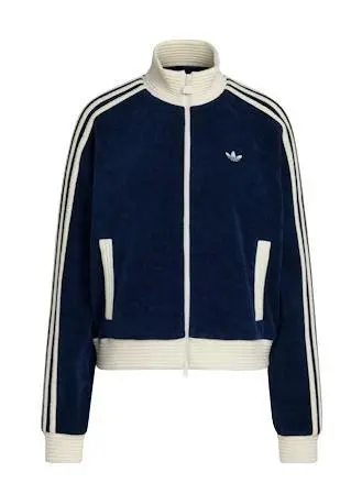 Adidas Velour Knit Track Top - Night Indigo