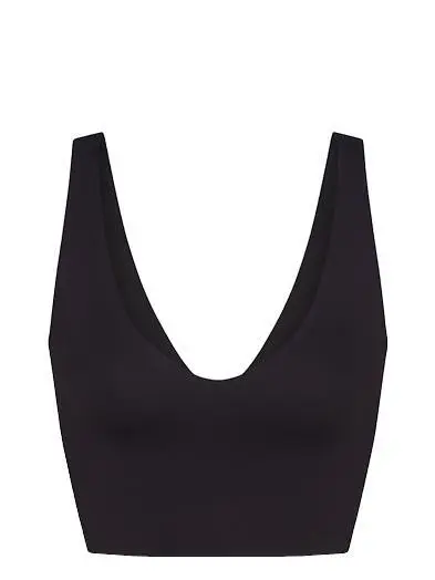 Nike X Skims Matte V-neck Bra Top - Obsidian