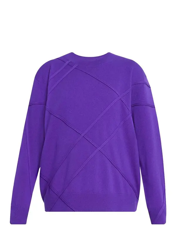 Dries Van Noten Timona Cashmere Textured Stitch Sweater - Purple