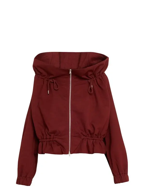 Dries Van Noten Hally Drawcord Cotton Zip Jacket - Ruby
