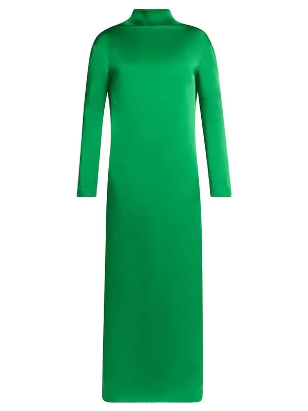 TOM FORD Mock-neck Long-sleeve Crepe Gown - Bright Green