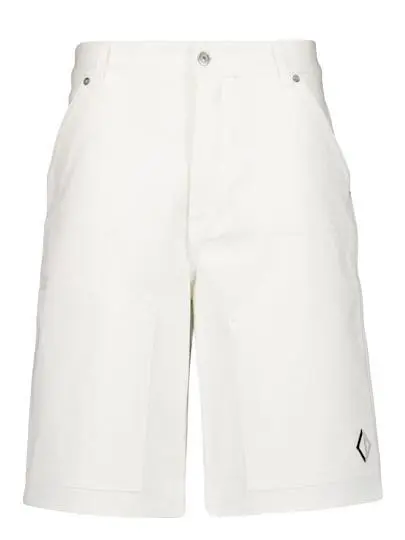 Dior Cd Diamond Carpenter Denim Bermuda Shorts - White