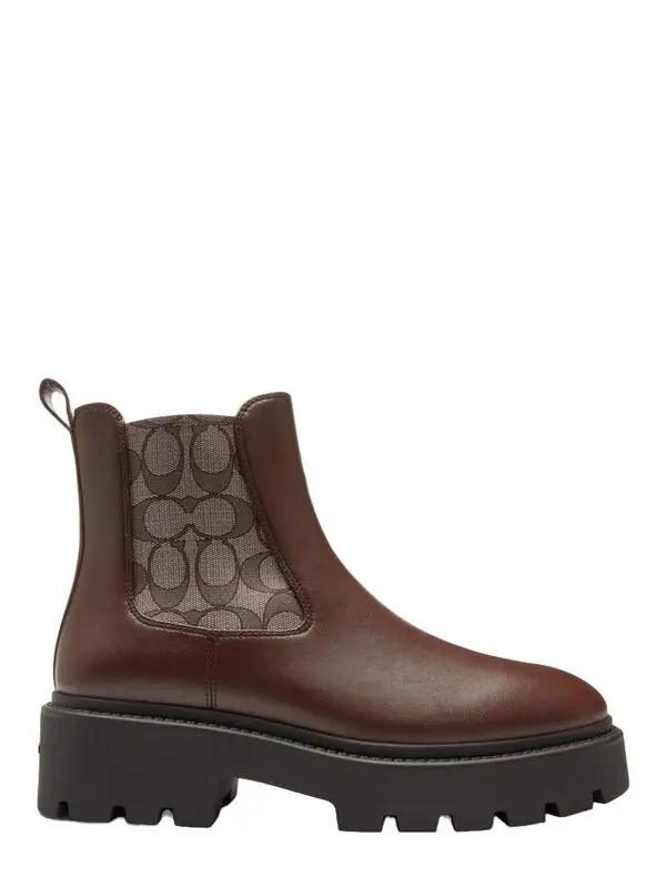 COACH Lucy Chelsea Boot With Signature Polyester - Maple