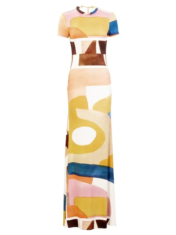 Silvia Tcherassi Ikia Jersey Maxi Dress - Multi