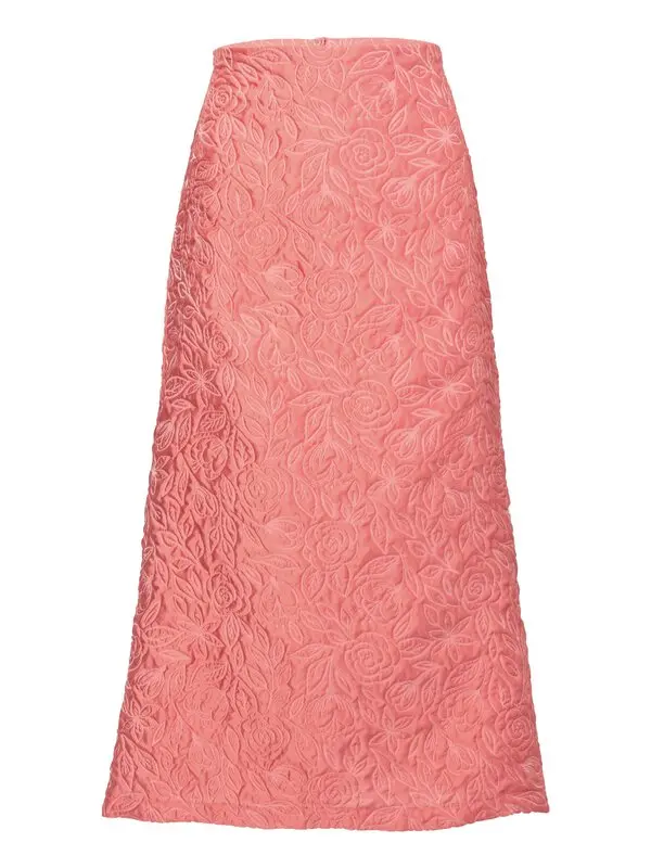 Silvia Tcherassi Atira Brocade Midi Skirt - Pink