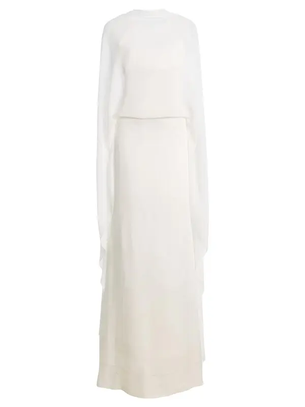Silvia Tcherassi Kalina Maxi Cape Dress - White