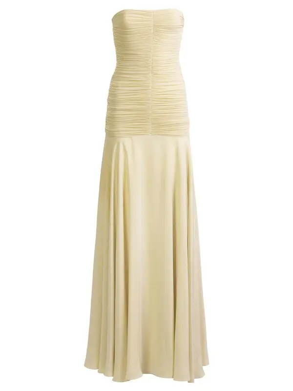 Silvia Tcherassi Norma Silk-blend Maxi Dress - Ivory