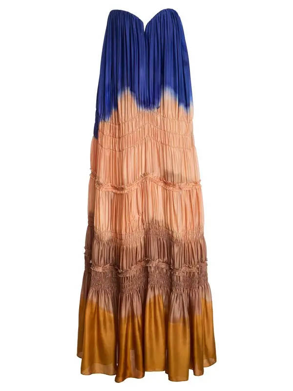 Ulla Johnson Veil Strapless Silk Gown - Multi
