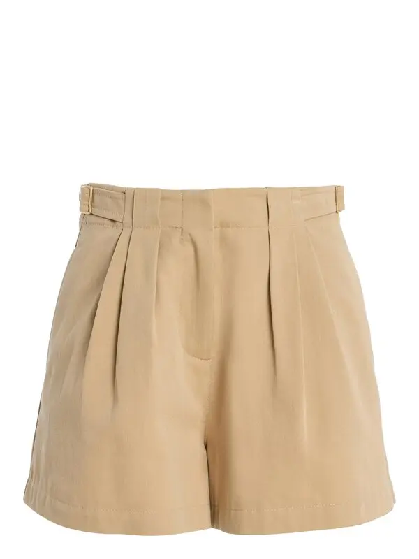 Ulla Johnson Kira Pleated Mini Shorts - Nude