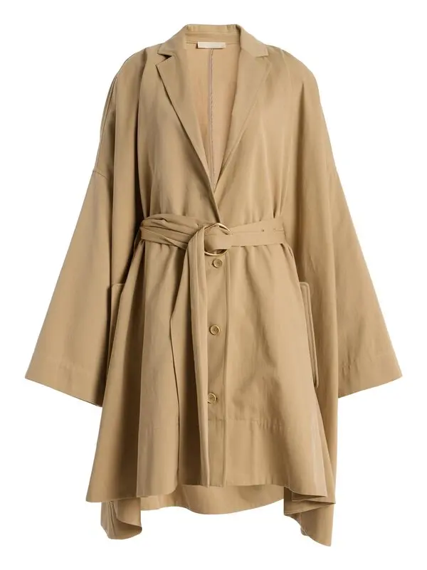 Ulla Johnson Margaux Belted Cotton-twill Coat - Nude