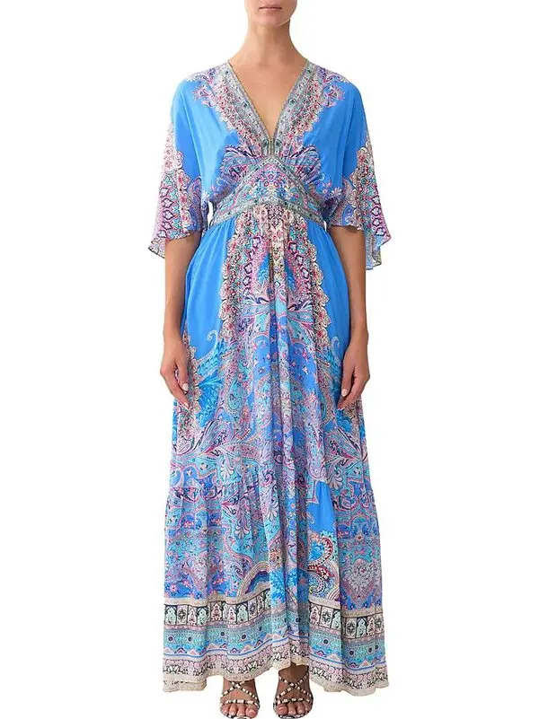 Camilla Silk Maxi Dress - Footsteps In Folklore