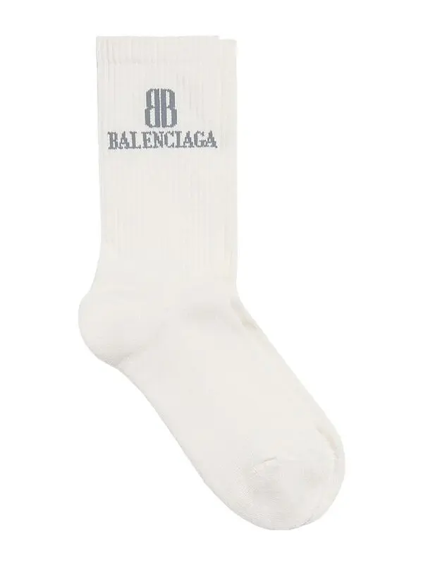Balenciaga Nano Bb Socks - Dirty White/black