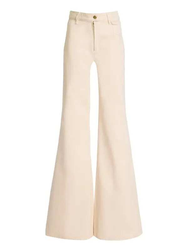 Ulla Johnson Zephyr High-rise Flared Jeans - White