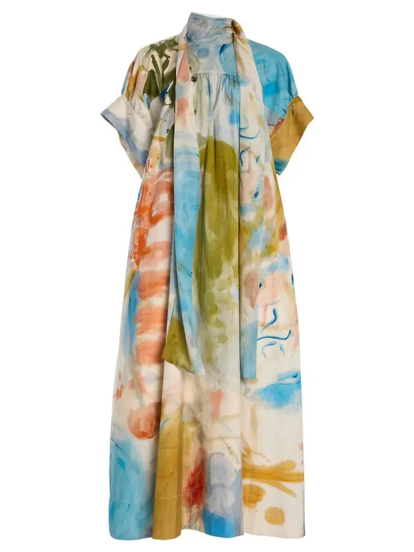 Ulla Johnson Studio Printed Cotton-poplin Midi Dress - Multi