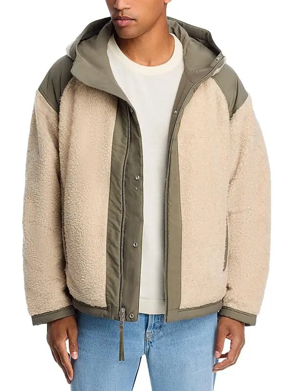 Canada Goose Alberni Reversible Fleece Bomber - Light Tan/ Smokey Sage
