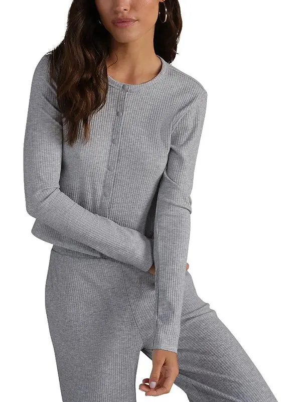 RHONE Livluxe Ribbed Cardigan - Heather Grey