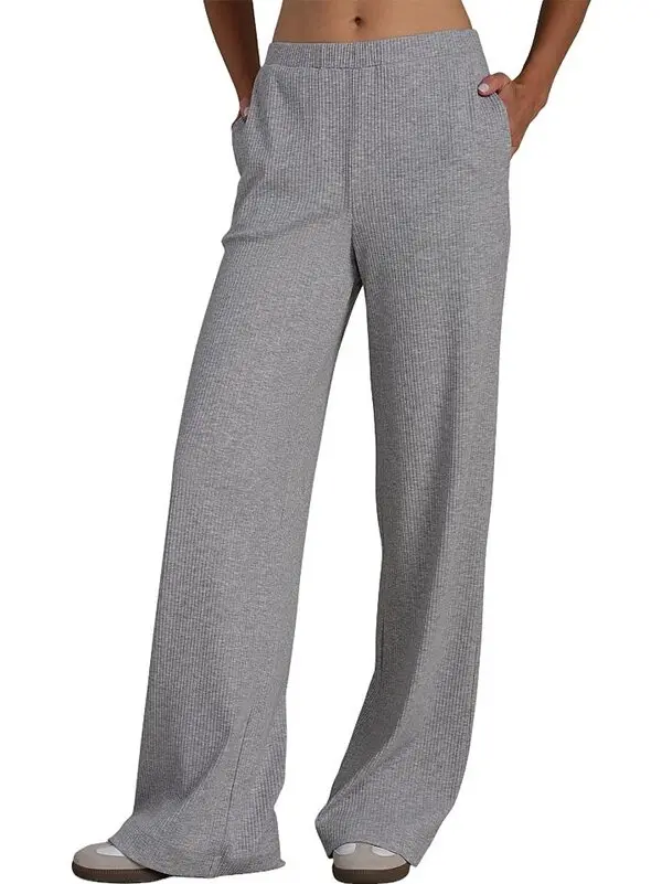 RHONE Livluxe Ribbed Pants - Heather Grey