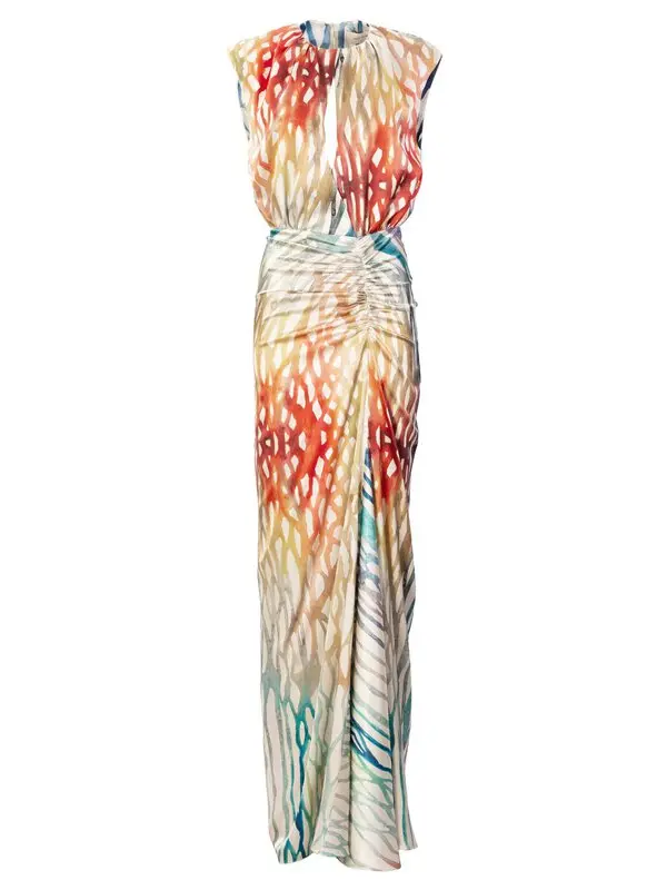 Silvia Tcherassi Samaira Ruched Maxi Dress - Multi