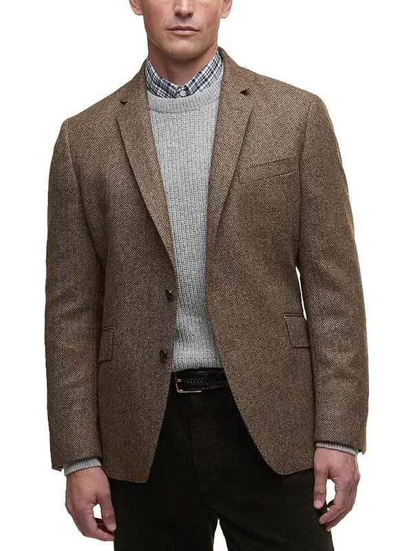 Barbour Firth Moons Slim Fit Blazer - Brown