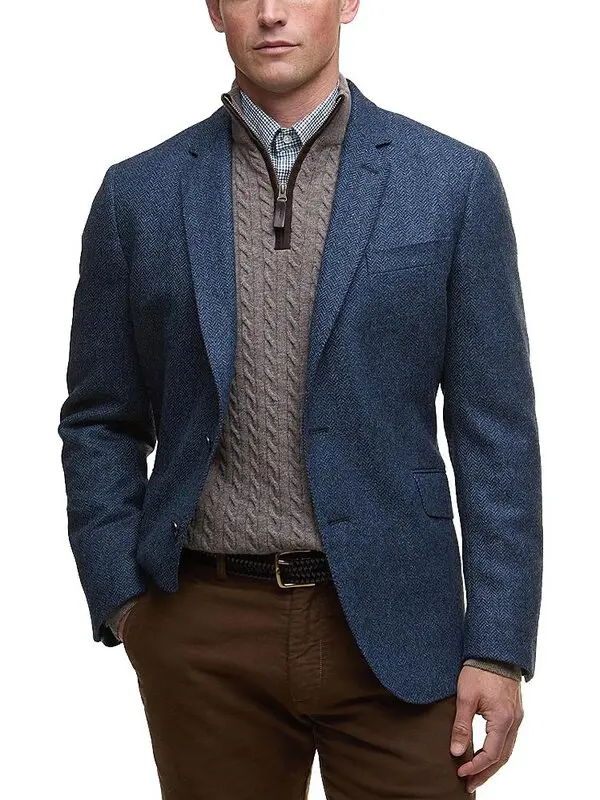 Barbour Firth Moons Slim Fit Blazer - Navy