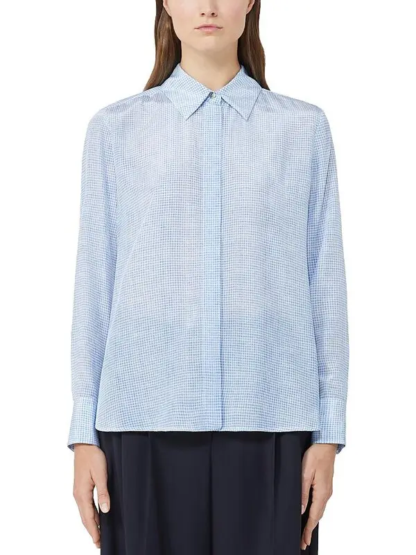 MAX MARA STUDIO Nola Silk Shirt - Light Blue