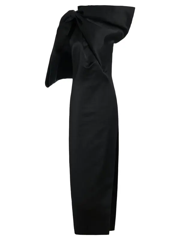 Givenchy Bow-embellished Silk Maxi Dress - Black