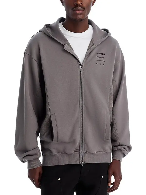 247 BY REPRESENT Represent Oversized Uprising Graphic Hoodie - Steel