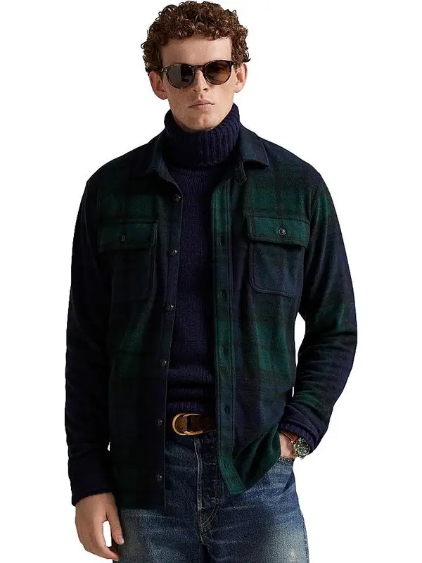 Polo Ralph Lauren Plaid Knit Flannel Overshirt - Multi