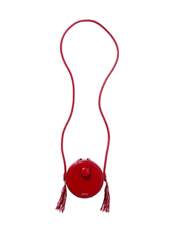 Isabel Marant Houna Tasseled Leather Shoulder Bag - Red