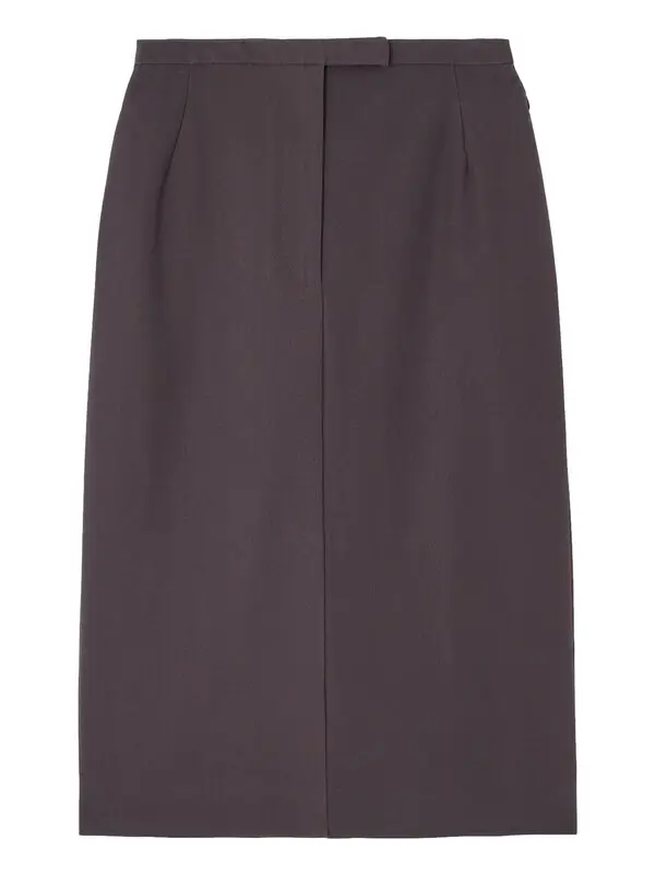 Dries Van Noten Pleated Cotton Midi Skirt - Purple