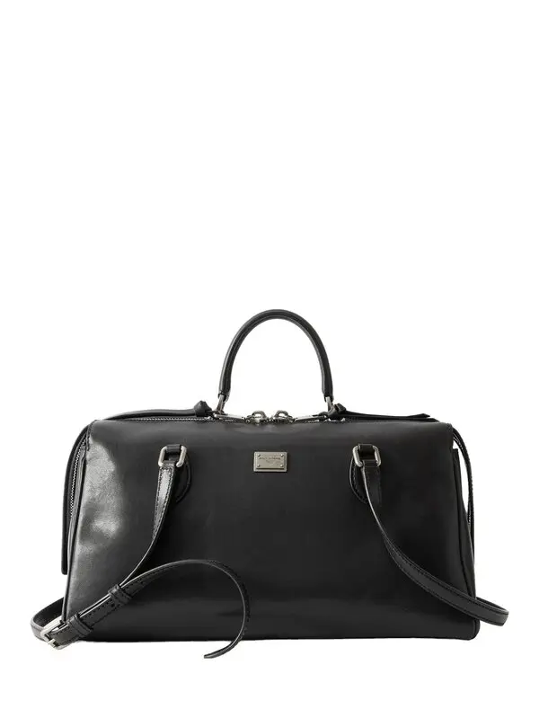 Dolce & Gabbana Vittoria Leather Shoulder Bag - Black