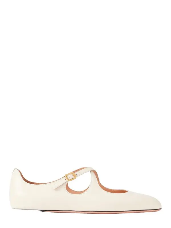 Bally Beliska Leather Mary Jane Ballet Flats - Neutrals