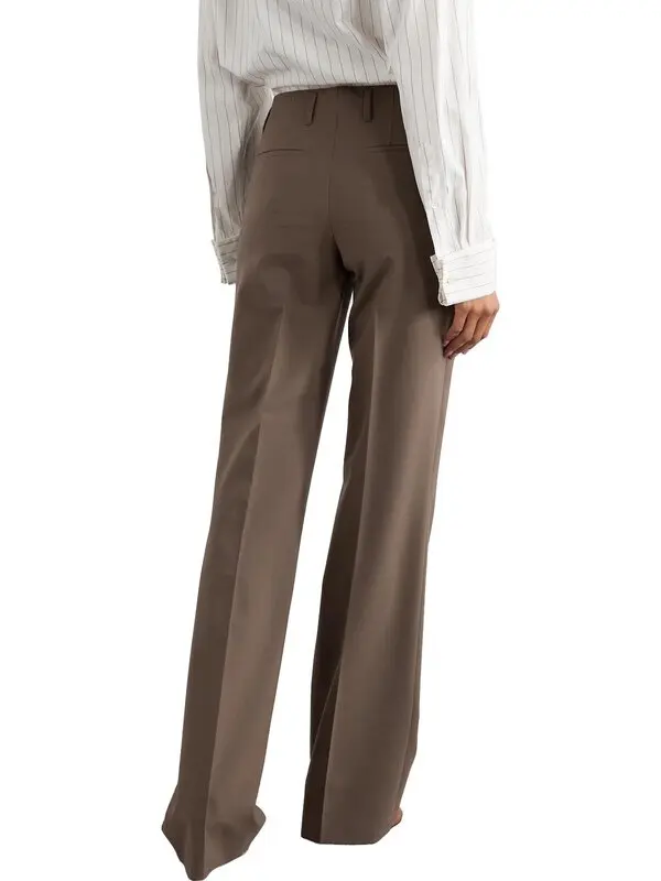 Dries Van Noten Woven Straight-leg Pants - Brown