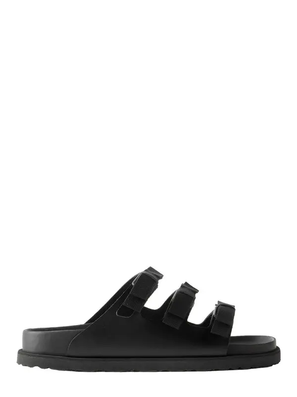 BIRKENSTOCK Florida Bow-detailed Leather Sandals - Black