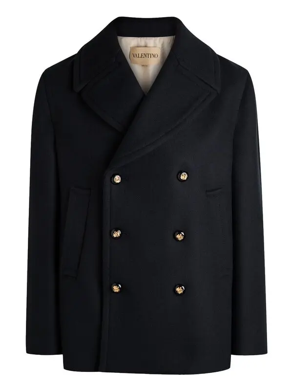 Valentino Garavani Double-breasted Wool Jacket - Black