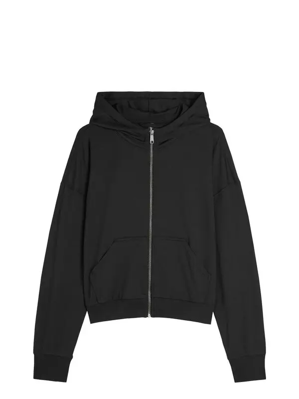Vuori Halo Modern Hooded Jersey Sweatshirt - Black